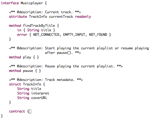 Contract-based software development with Franca